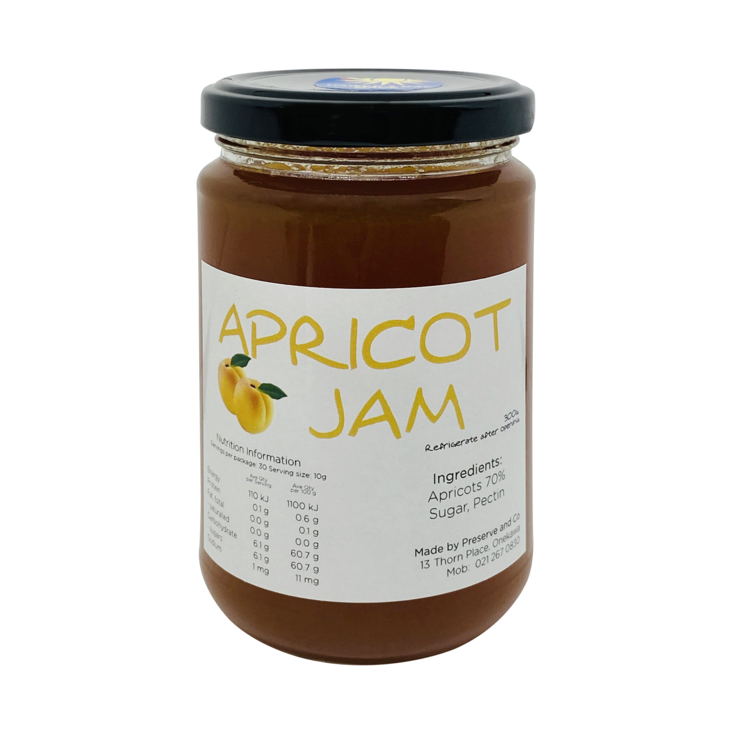 Apricot Jam - 300ml - The Bottling Shed